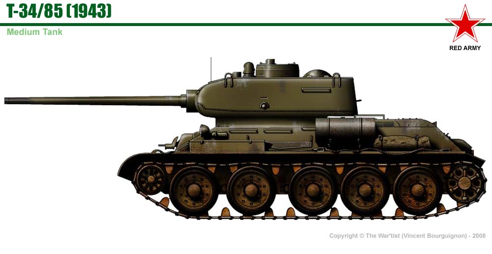 Modèles T-34-85 1943 et 1944